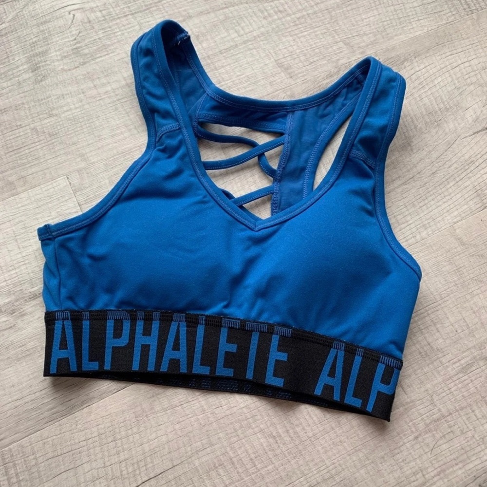 Alphalete Cross Cross Back Sports Bra - Gem